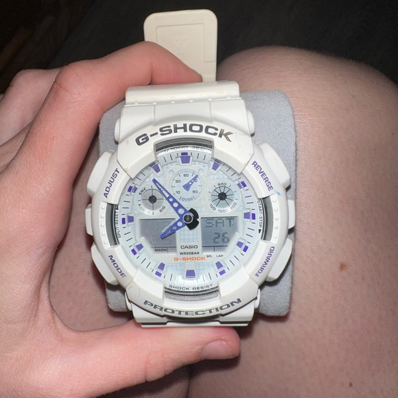 G-Shock | Wearables | Gshock White And Purple Digital Watch | Poshmark